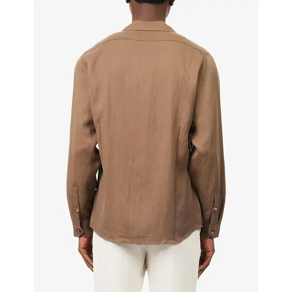 RAITH Sergio Long-sleeve Woven Shirt - Brown