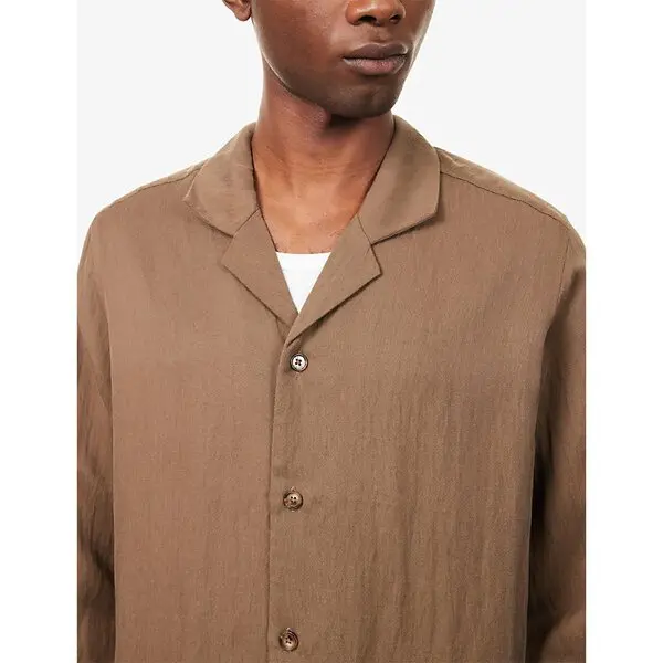 RAITH Sergio Long-sleeve Woven Shirt - Brown