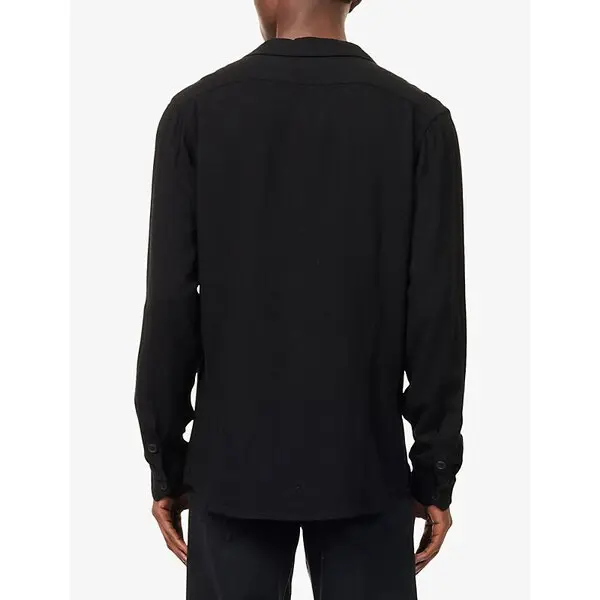 RAITH Cami Long-sleeve Linen-blend Shirt - Black