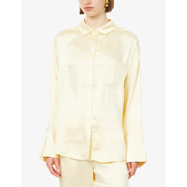 4TH & RECKLESS Oversized Satin Shirt