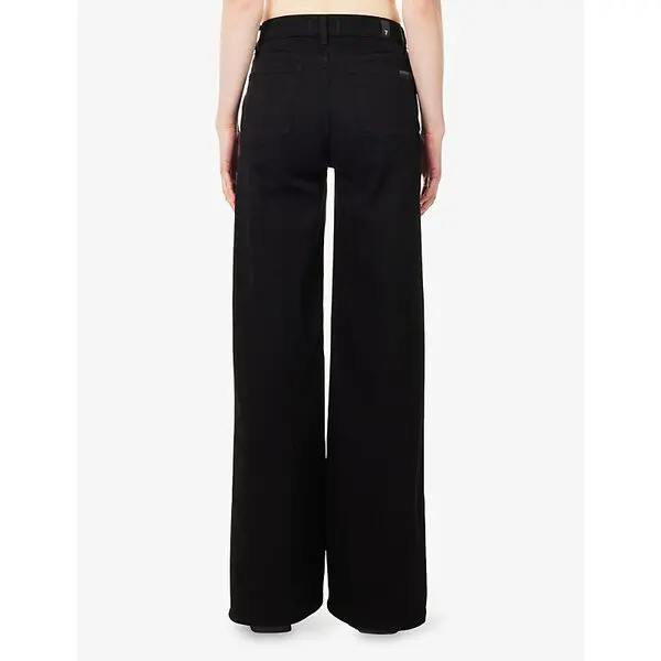 7 For All Mankind Wide-leg Cotton Denim Jeans