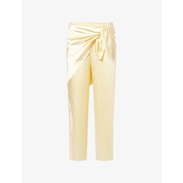 4TH & RECKLESS Corbie Wide-leg Satin Trousers