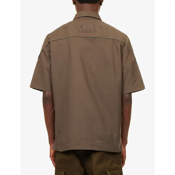 Givenchy Zipped Short-sleeve Woven Shirt
