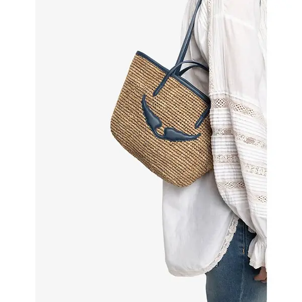 Zadig&Voltaire Le Mini Wings Raffia Shoulder Bag - Tandem