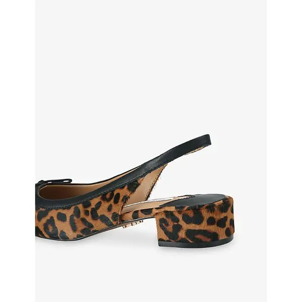 Steve Madden Leopard Print Leather Slingback Courts