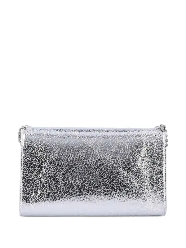 Stella McCartney Falabella Crackle-effect Crossbody Bag - Silver