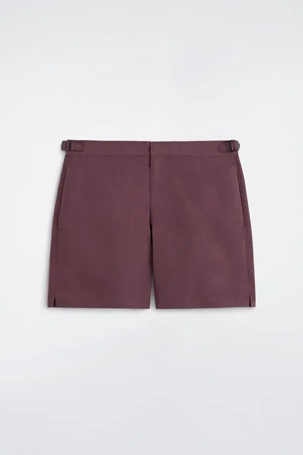 Cos Tailored Swim Shorts With Buckled Waist - Red