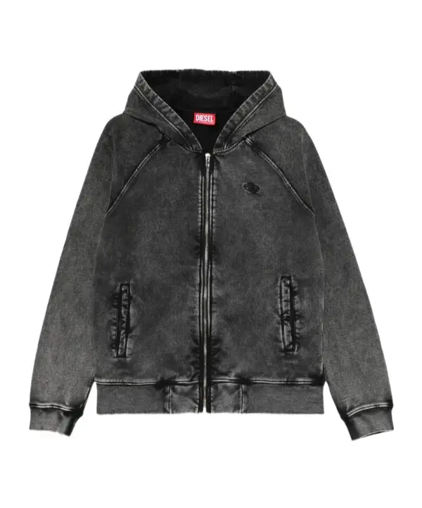DIESEL® Faded Effect Zip-up Hoodie