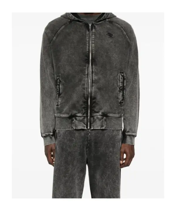 DIESEL® Faded Effect Zip-up Hoodie