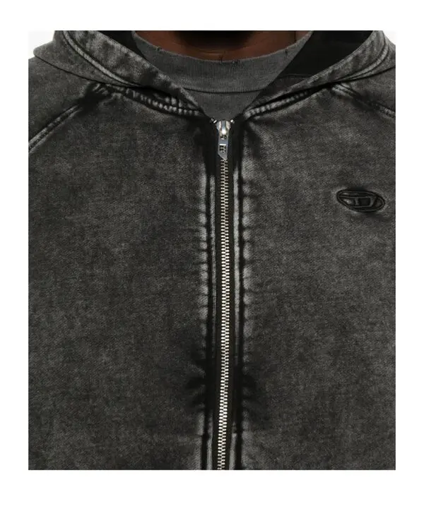 DIESEL® Faded Effect Zip-up Hoodie