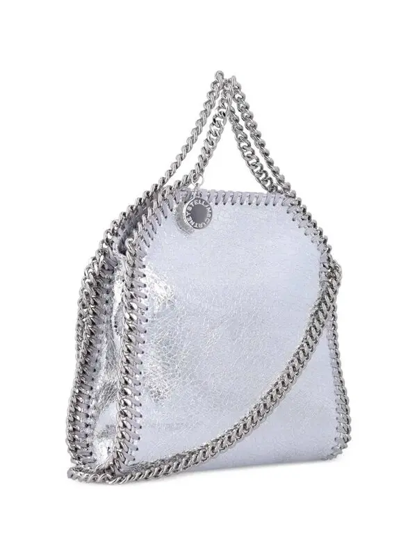 Stella McCartney Falabella Tote Bag With Chain Trim - Silver