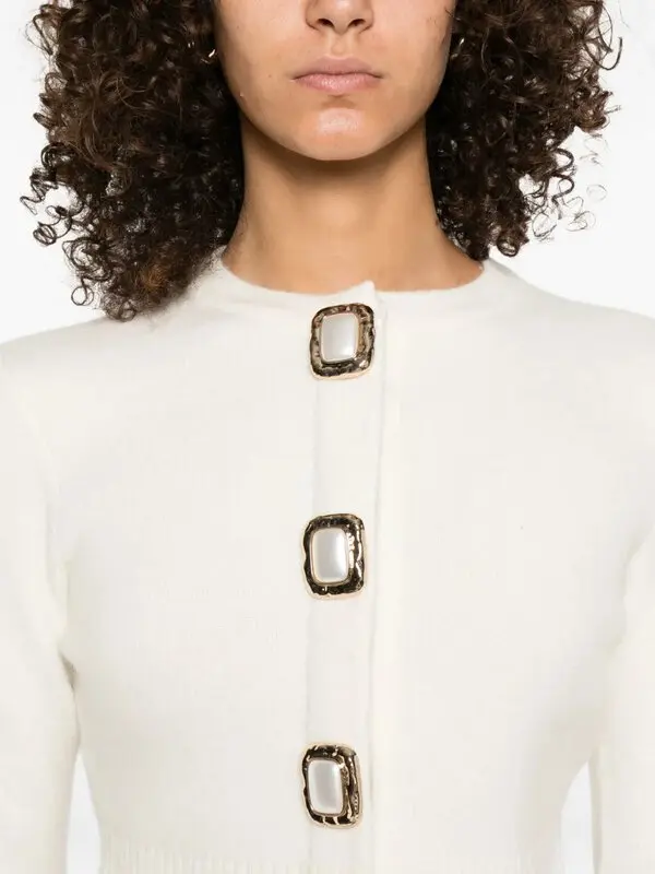 SELF-PORTRAIT Embellished Cropped Cardigan