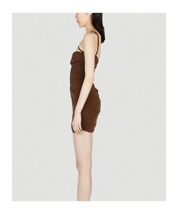 MUGLER Cut-out Ruched Mini Dress