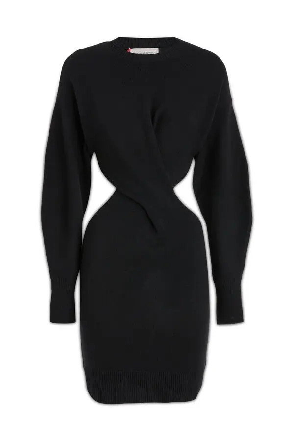 Alexander McQueen Asymmetrical Knit Dress - Multicolor