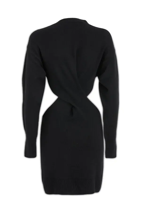 Alexander McQueen Asymmetrical Knit Dress - Multicolor