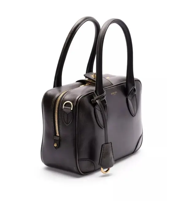 GOLDEN GOOSE Vita Logo Printed Tote Bag - Black