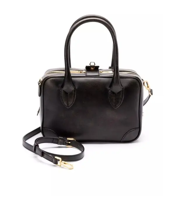GOLDEN GOOSE Vita Logo Printed Tote Bag - Black