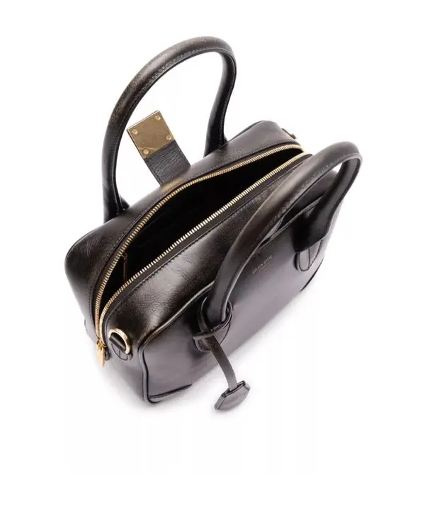 GOLDEN GOOSE Vita Logo Printed Tote Bag - Black
