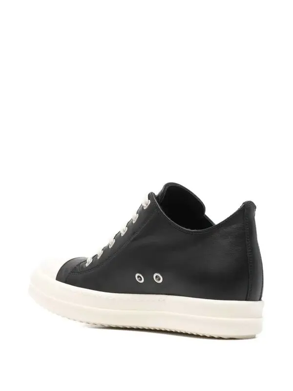 Rick Owens Lace-up Leather Sneakers - Black