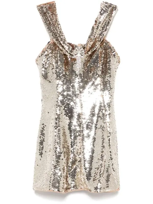 SELF-PORTRAIT Metallic Off-the-shoulder Dress