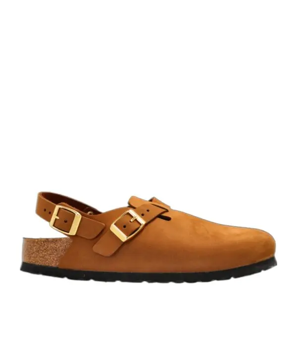 BIRKENSTOCK Tokio Adjustable-strap Clogs With Gold Buckles