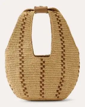 Helen Kaminski Aquarius Crocheted Raffia Hobo Bag