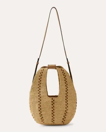 Helen Kaminski Aquarius Crocheted Raffia Hobo Bag