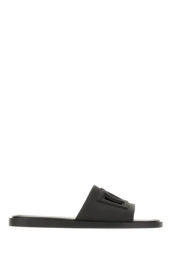 Dolce & Gabbana Slip-on Slippers With Logo Detailing - Multicolor