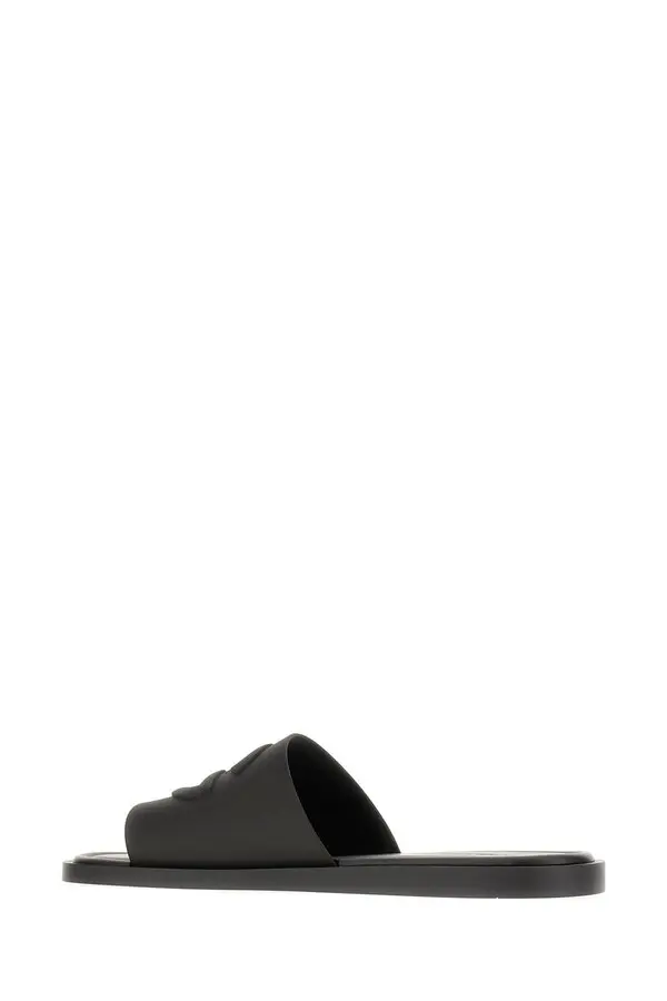 Dolce & Gabbana Slip-on Slippers With Logo Detailing - Multicolor