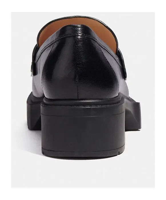 COACH Leah Chunky Sole Leather Loafers
