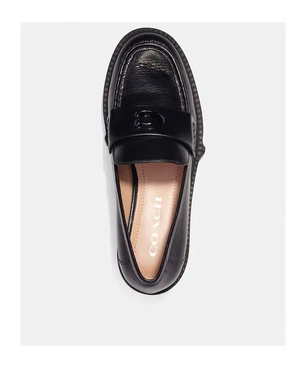 COACH Leah Chunky Sole Leather Loafers
