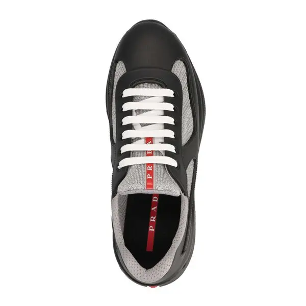 Prada America's Cup Soft Rubber And Bike Fabric Sneakers - Black