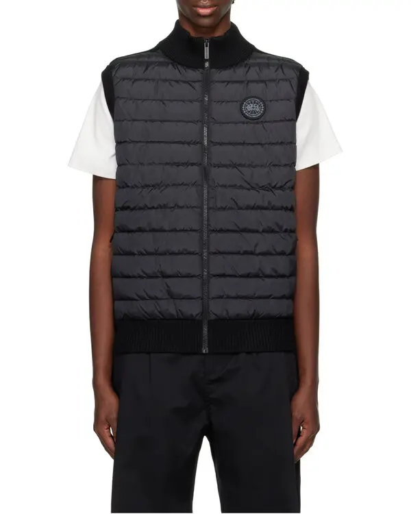 Canada Goose Hybridge Logo-patch Quilted Gilet - Black