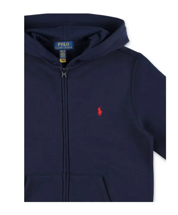 Polo Ralph Lauren Zip-up Hoodie With Embroidered Pony - Black
