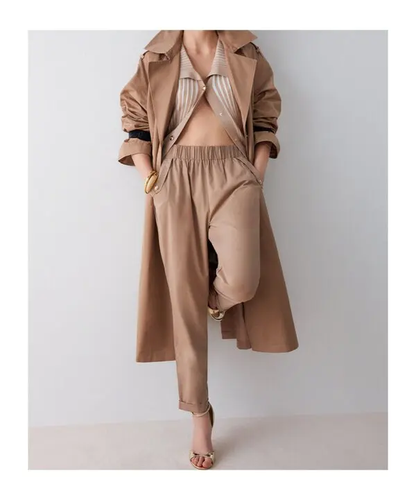 Liu Jo Slim-fit Trousers With Elastic Waistband And Metal Pocket Details