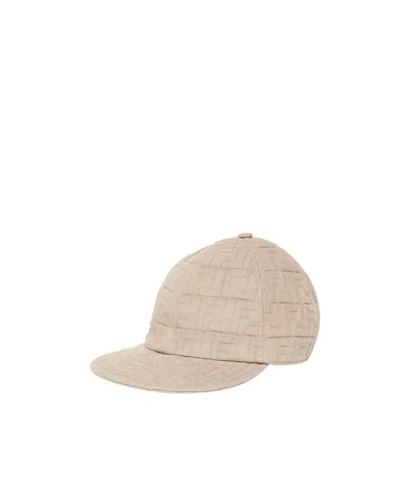 Fendi Baseball Cap With Ff Jacquard Pattern - Nude