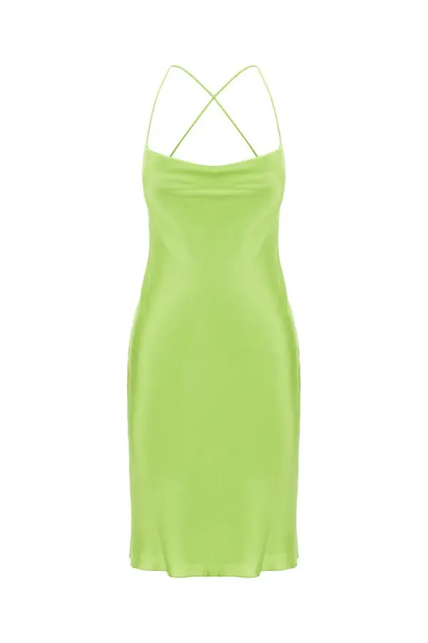 Saint Laurent Ruched Slip Dress - Multicolor