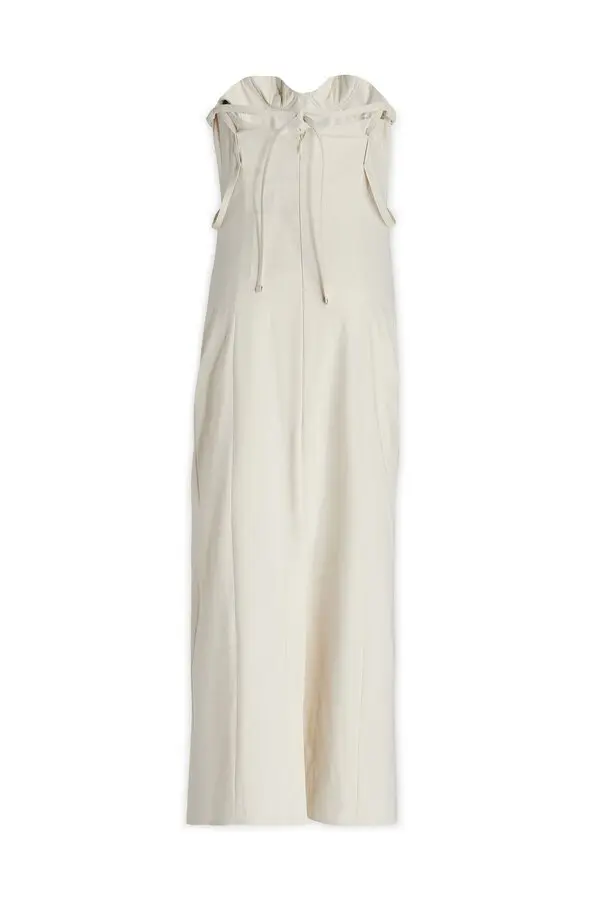 Jacquemus Beige Halter Neck Dress With Cut-out Detail