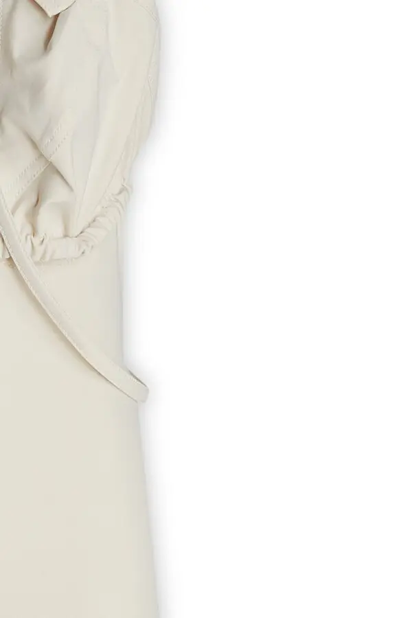 Jacquemus Beige Halter Neck Dress With Cut-out Detail
