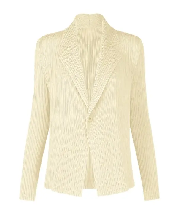 Issey Miyake Pleated Single-breasted Blazer