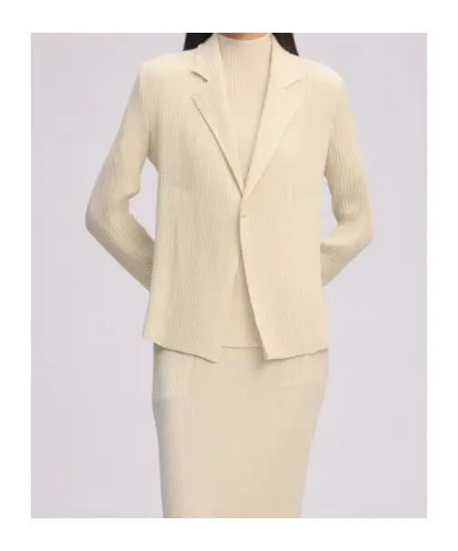 Issey Miyake Pleated Single-breasted Blazer