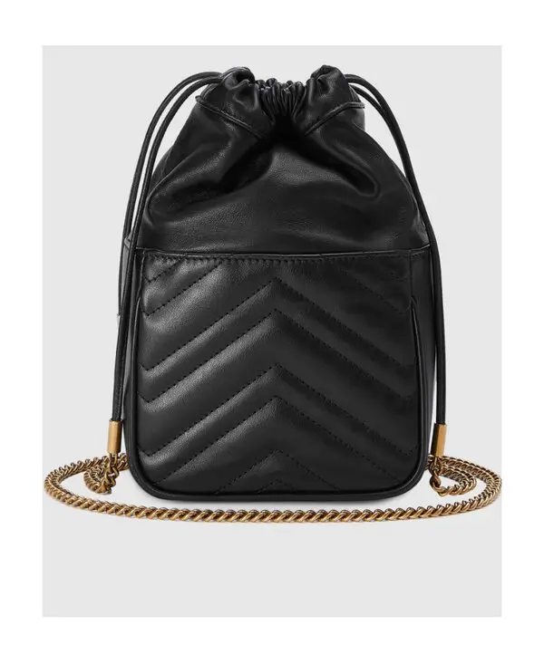 Gucci Mini Gg Marmont Bucket Bag - Black