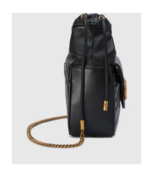 Gucci Mini Gg Marmont Bucket Bag - Black