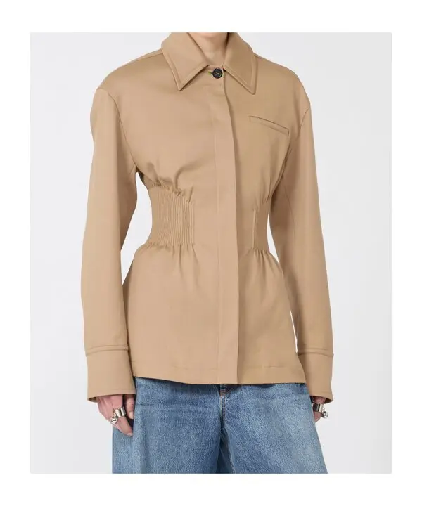 Sportmax Long Sleeve Shirt Jacket With Hidden Buttons