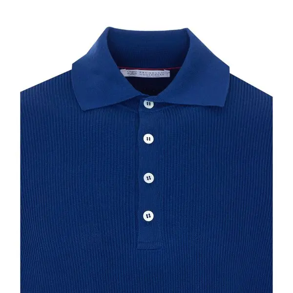 Brunello Cucinelli Cotton Knit Polo Half English Coast