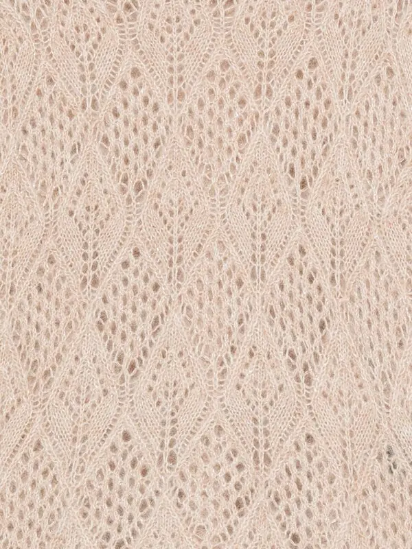 D.exterior Open-knit Round-neck Sweater