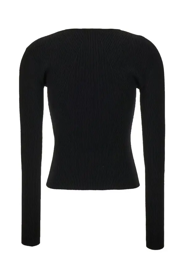 Alexander McQueen Ribbed Knit V-neck Pullover - Multicolor