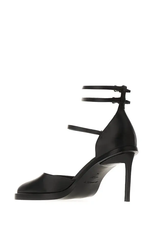 ANN DEMEULEMEESTER Leather Pumps With Strappy Ankle Detail