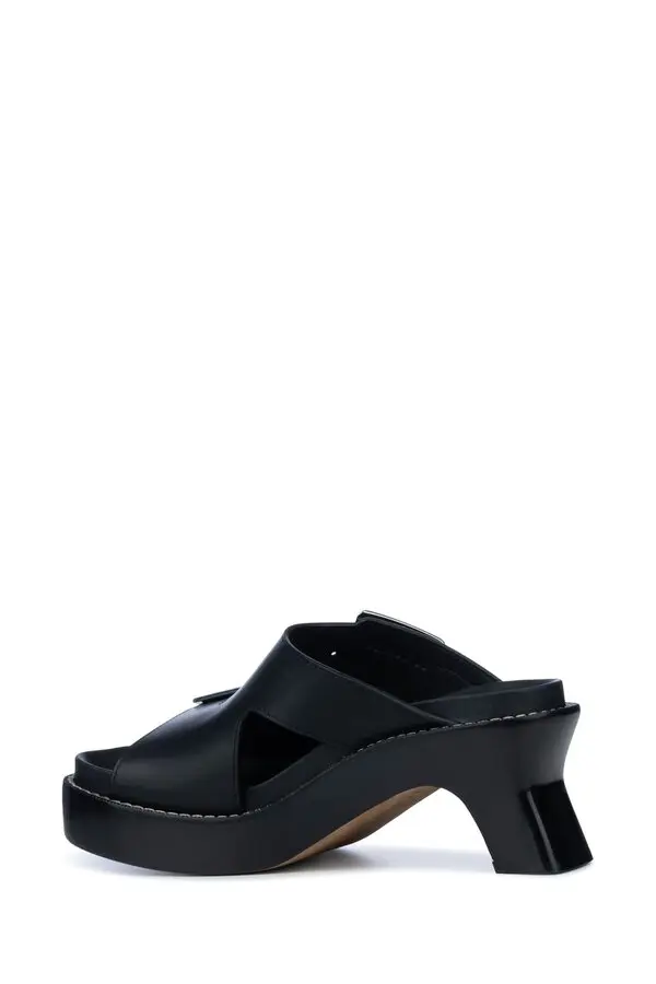 Loewe Leather Buckled Mules