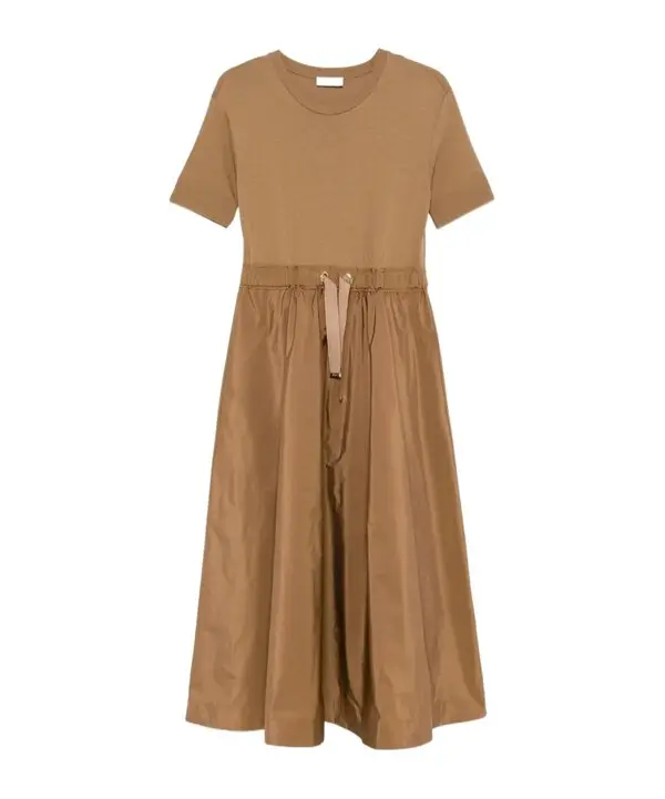 Herno Drawstring Waist Midi Dress - Brown